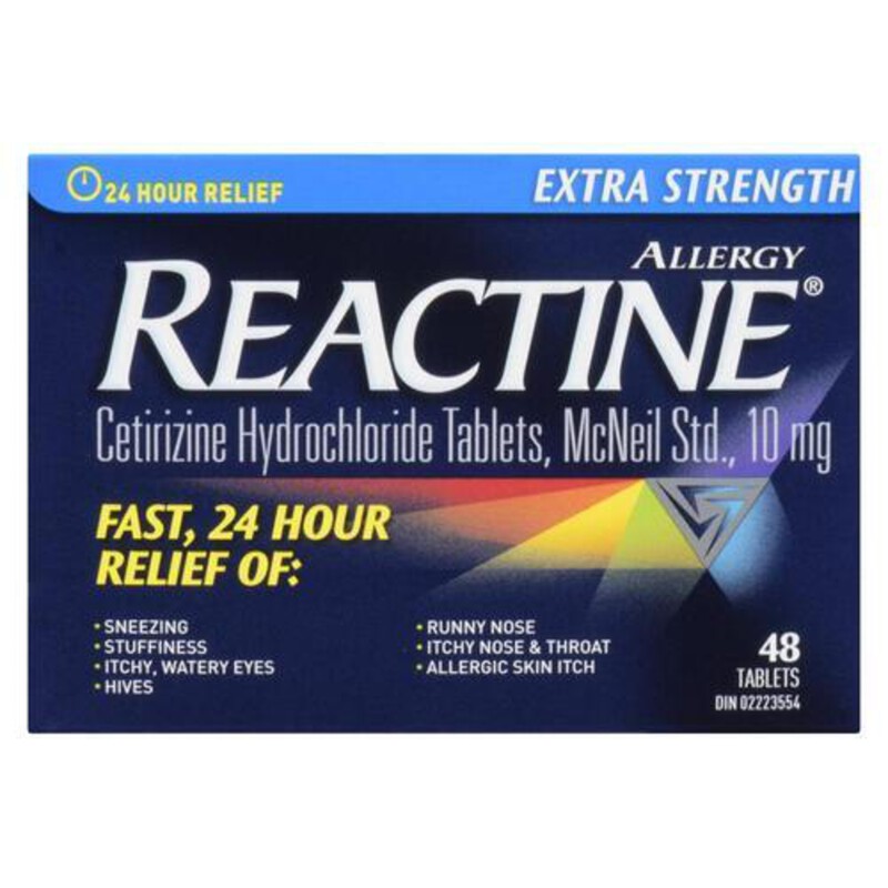 Reactine Allergy Extra Strength 10 mg Tablets 48 Count - Voilà Online ...
