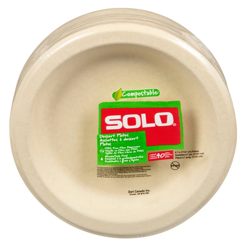 Solo Dessert Plates 17.01 cm 40 Count 40 Plates - Voilà Online ...