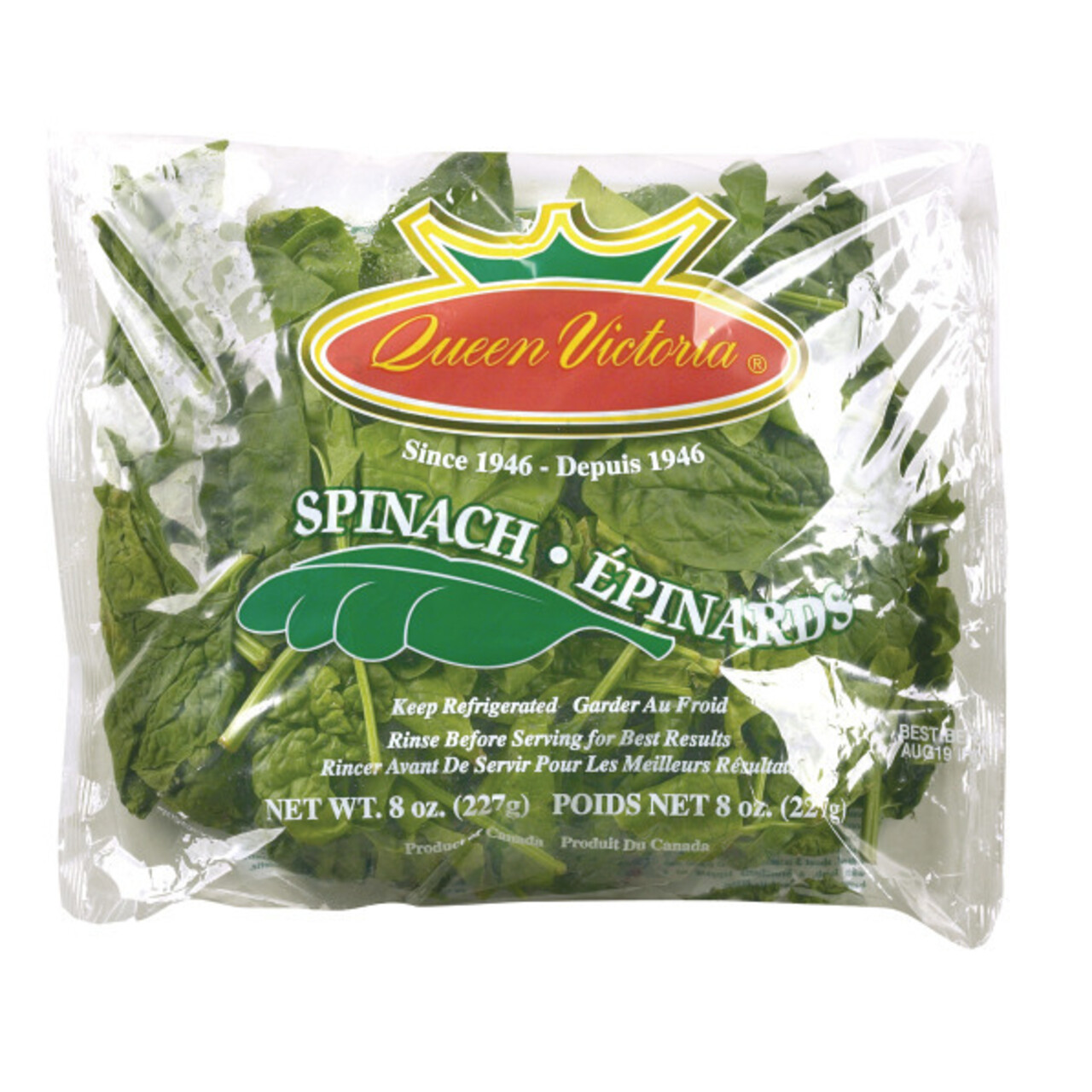 Spinach Pillow Pack 227 g - Voilà Online Groceries & Offers