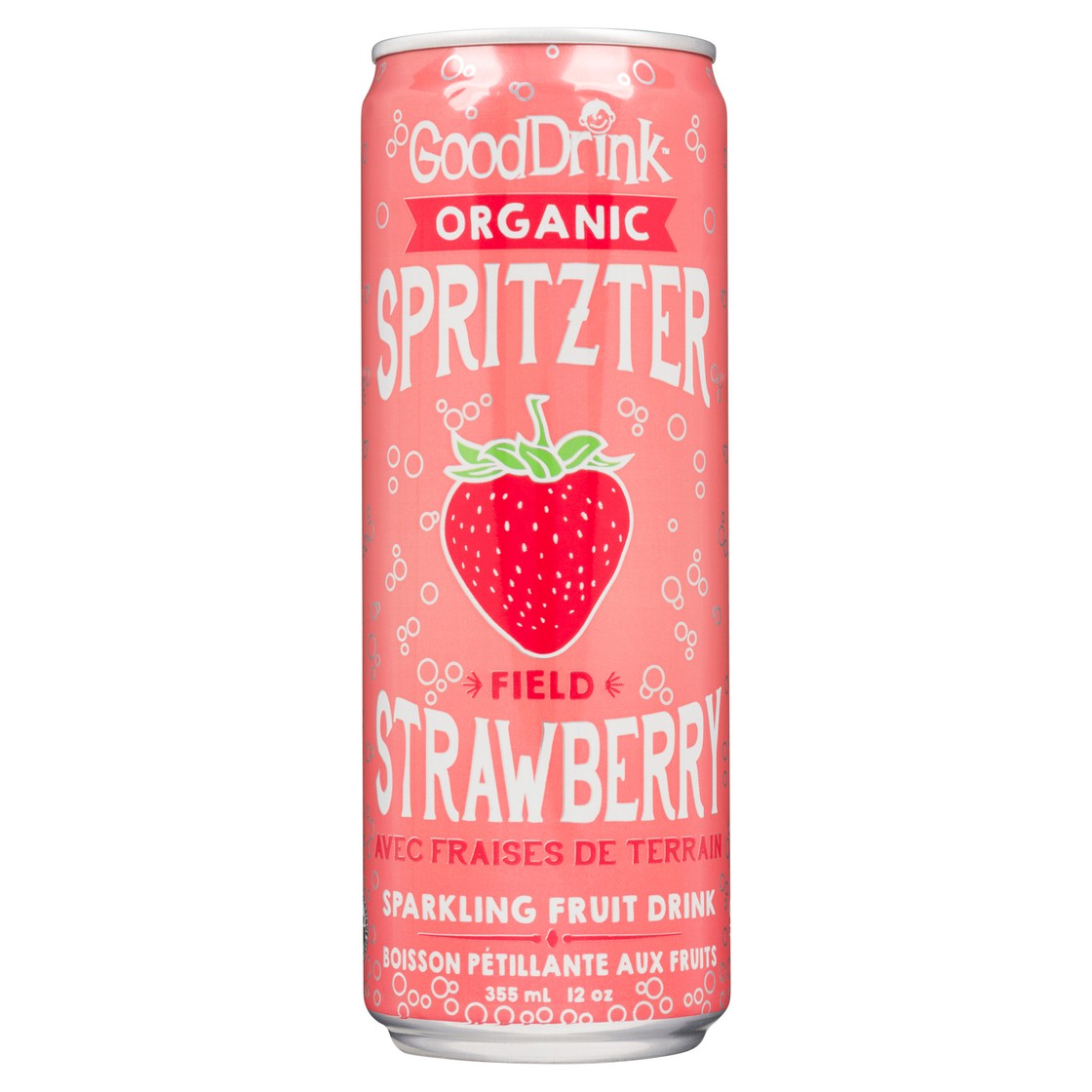 Good Drink Organic Spritzer Field Strawberry 355 ml (can) - Voilà ...