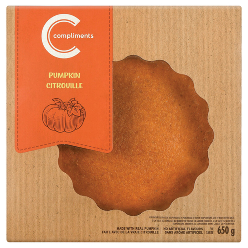 Compliments Pie Pumpkin 8 Inch 650 g (frozen) - Voilà Online Groceries ...