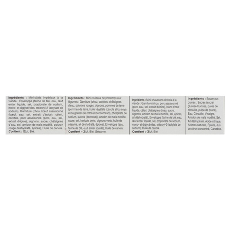 Wong Wing Frozen Oriental Appetizers 852 g - Voilà Online Groceries ...