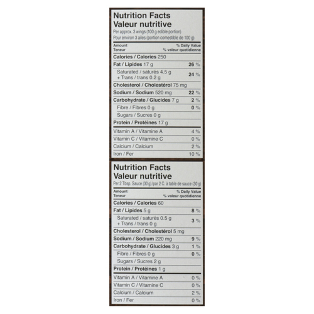 Janes Frozen Chicken Wings Sea Salt & Pepper 900 g - Voilà Online ...