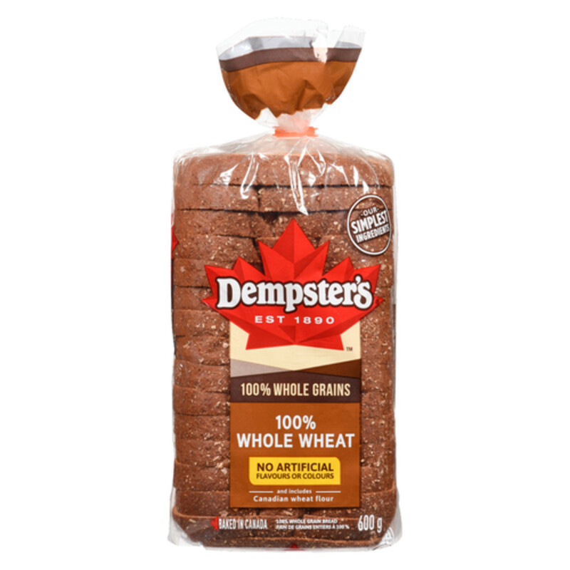 Dempster's Bread 100% Whole Wheat Whole Grains 600 g - Voilà Online ...