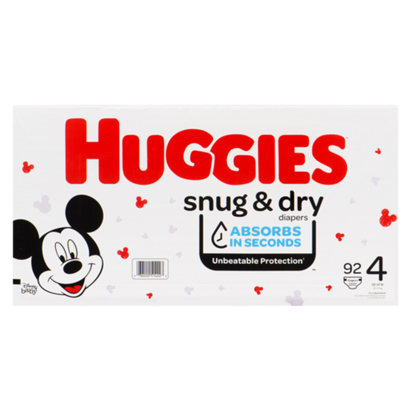 Huggies Diapers Snug & Dry Size 4 92 count - Voilà Online Groceries ...