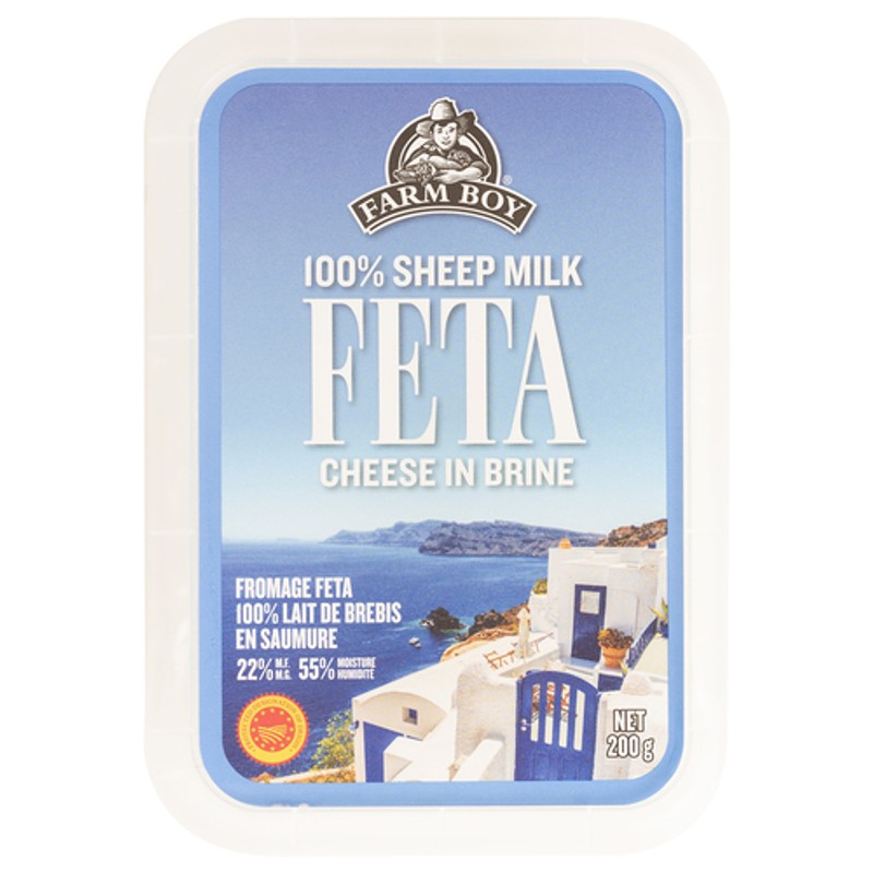 Farm Boy Feta Cheese In Brine Sheep Milk 200 g - Voilà Online Groceries ...