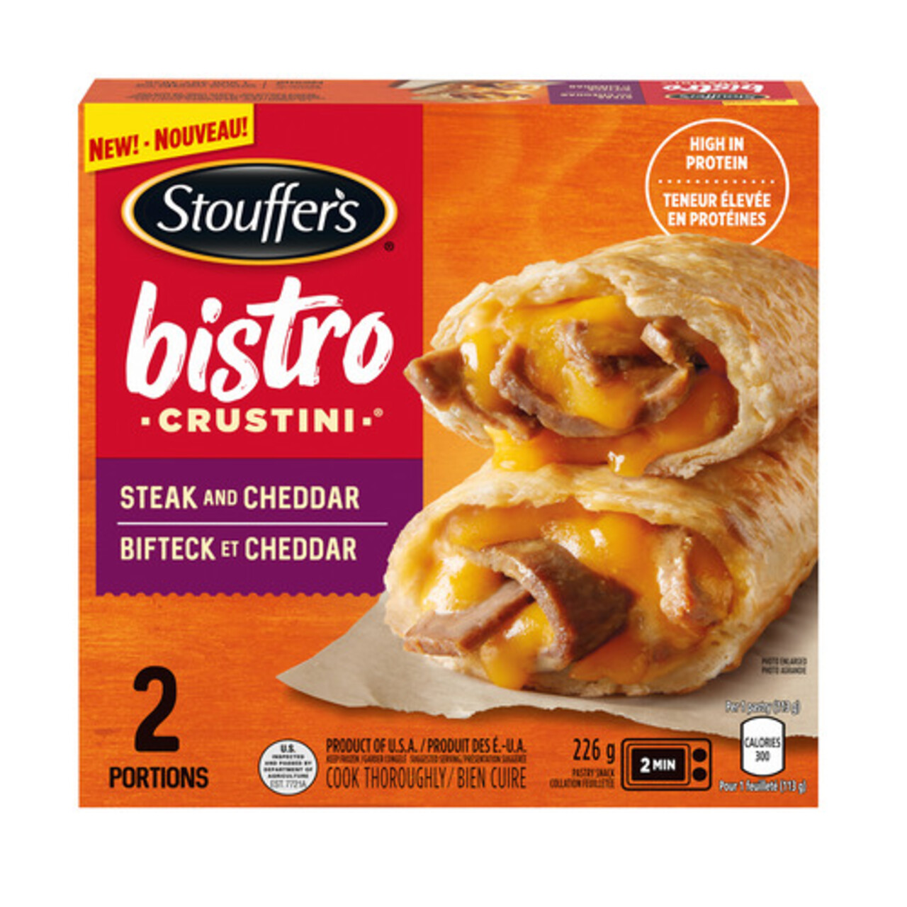 Stouffer's Bistro Crustini Frozen Steak Cheddar 226 g - Voilà Online ...
