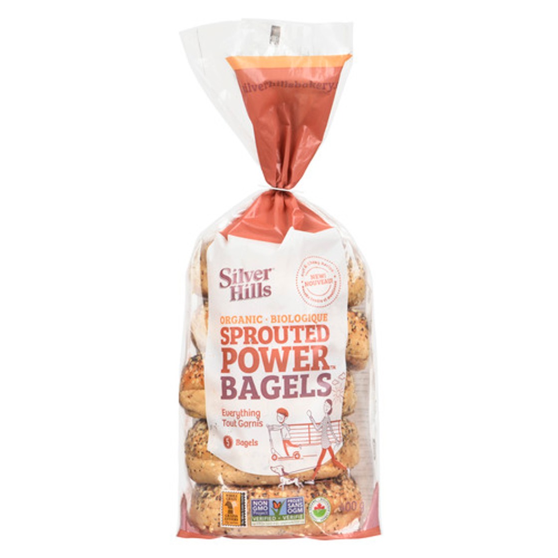 Silver Hills Bakery Organic Sprouted Bagels Everything 400 g (frozen ...