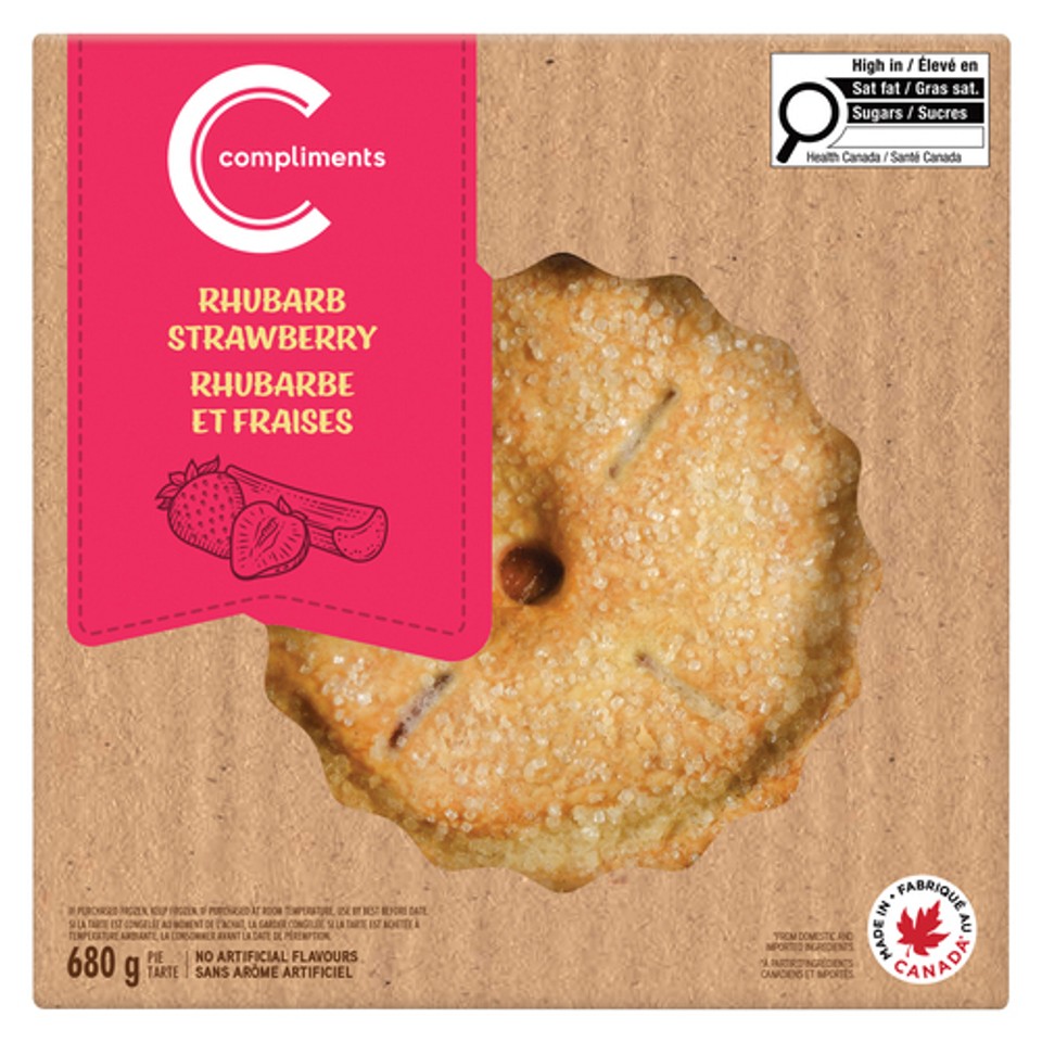 Compliments Pie Rhubarb Strawberry 680 g (frozen) - Voilà Online ...