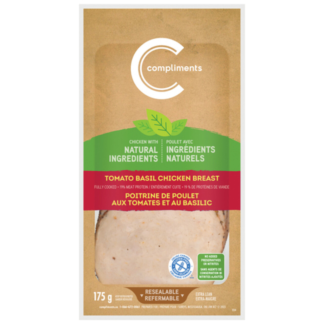 Compliments Chicken Breast Tomato Basil 175 g - Voilà Online Groceries ...