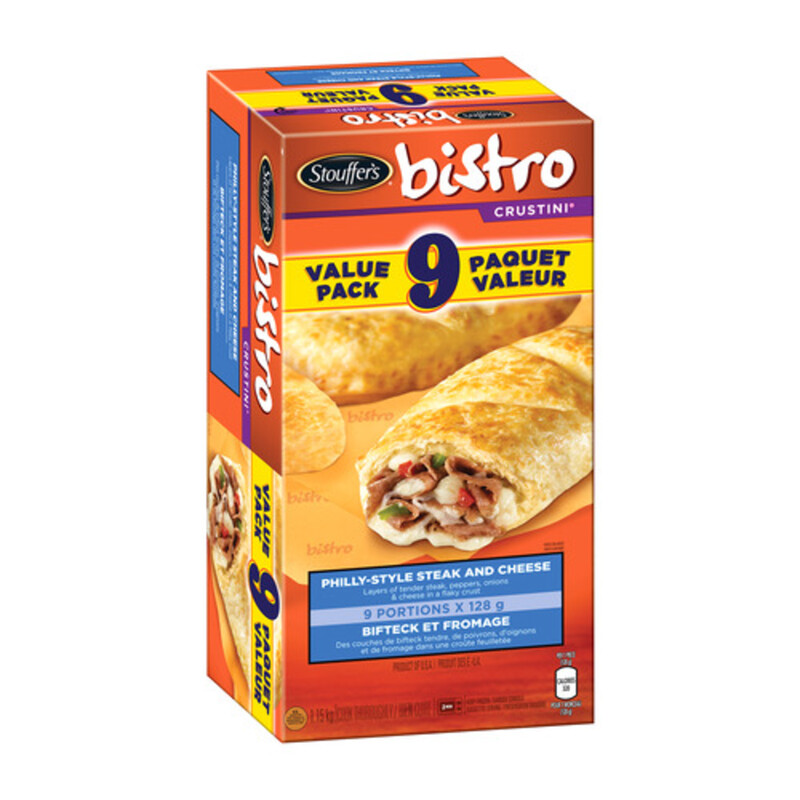 Stouffers Frozen Bistro Philly Cheese Steak Crustini 1.15 kg - Voilà ...