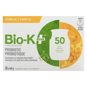 Bio-K Plus Gluten-Free Probiotic Vanilla 6 x 98 g - Voilà Online ...