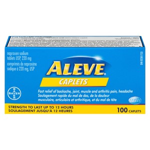Aleve Naproxen Sodium Tablets USP 220 mg 100 Caplets - Voilà Online Groceries & Offers