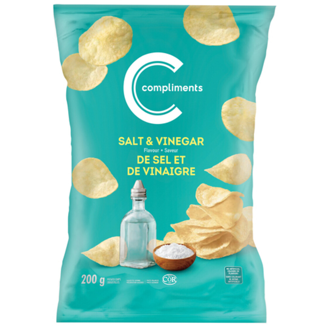Compliments Potato Chips Salt & Vinegar 200 g - Voilà Online Groceries ...