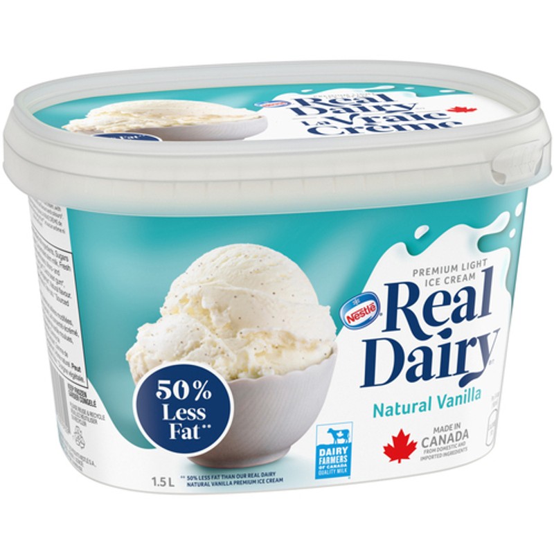 Nestlé Real Dairy Ice Cream 50% Less Fat Natural Vanilla 1.5 L - Voilà ...