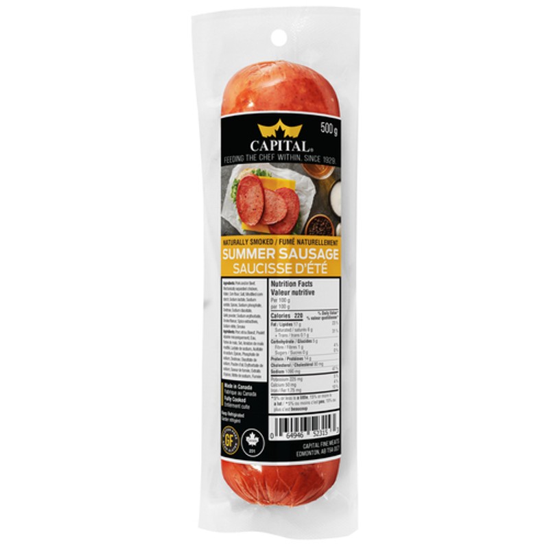 Capital Fine Meats Summer Sausage Chubs 500 g - Voilà Online Groceries ...