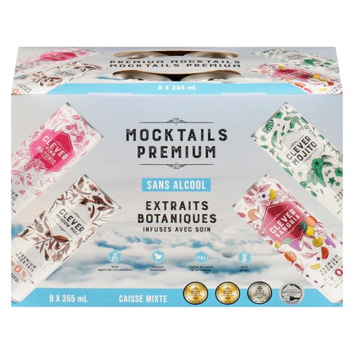 Clever Premium Mocktails Mix Pack 8 x 355 ml (cans) - Voilà Online ...