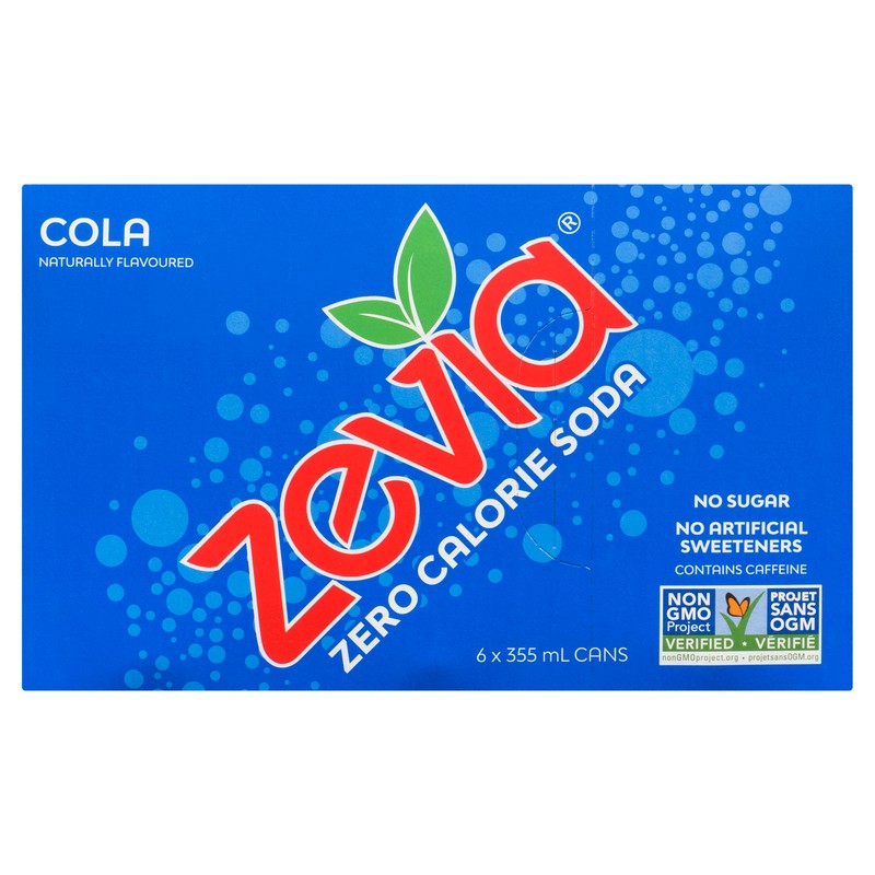 Zevia Zero Calorie Soft Drink Cola Natural 6 x 355 ml (cans) - Voilà ...