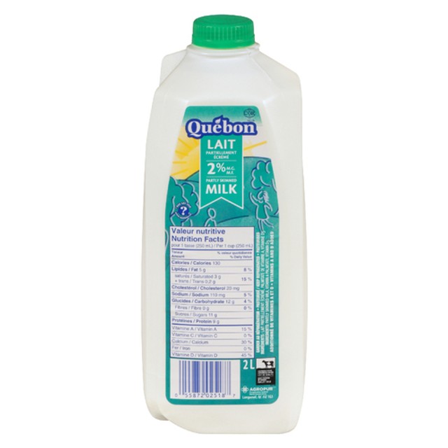Québon 2% Milk 2 L - Voilà Online Groceries & Offers