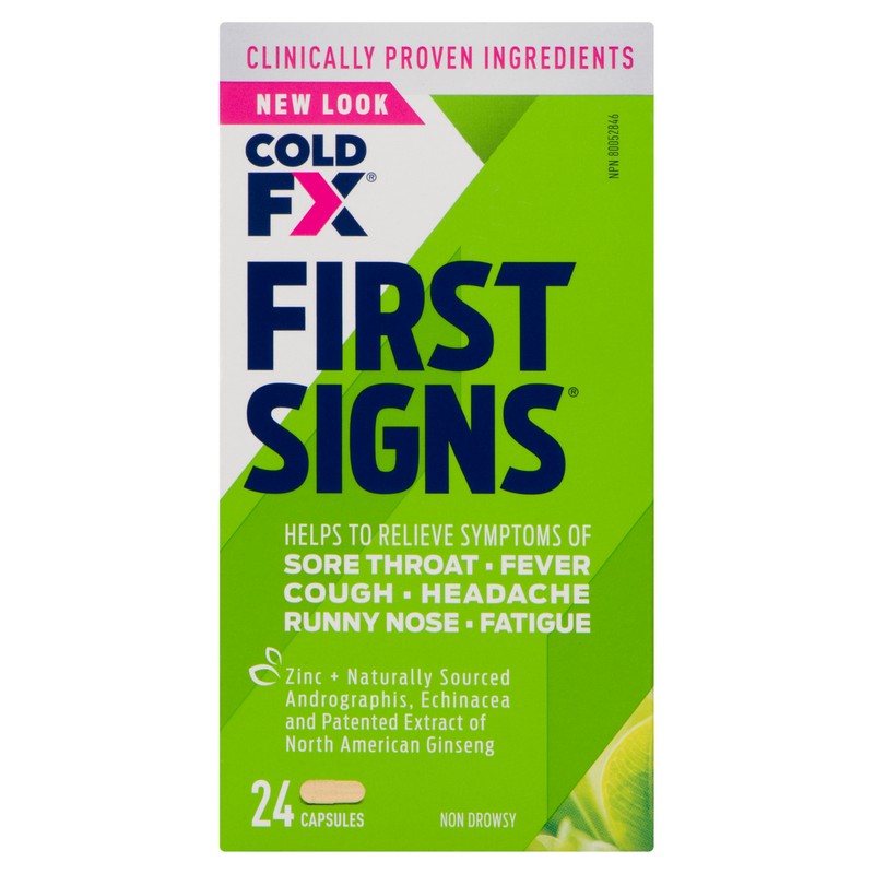 Cold-FX First Signs Flu Relief Cold Medicine 24 Capsules 1EA - Voilà ...