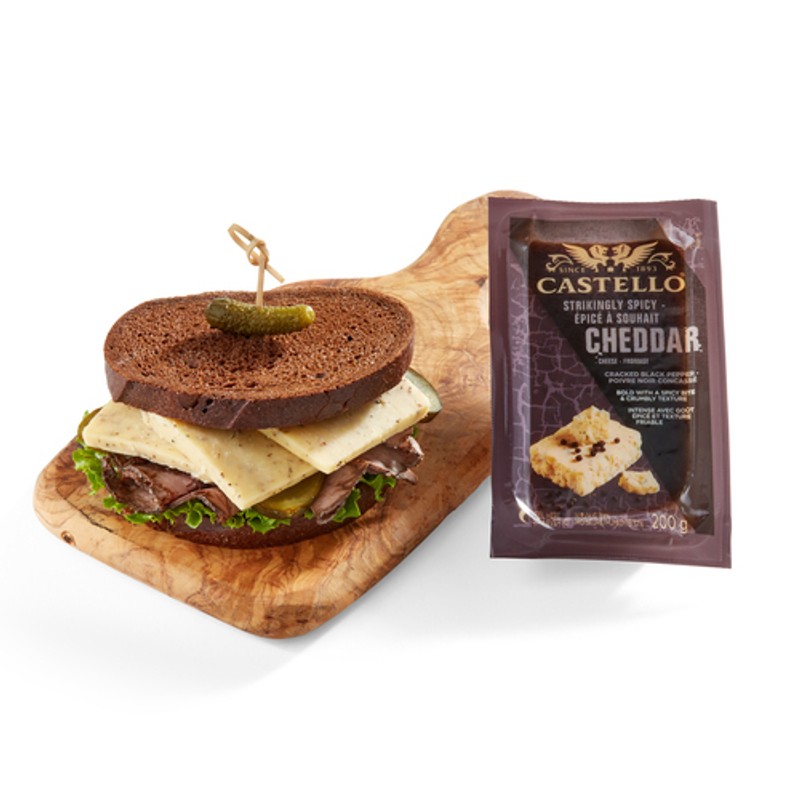 Castello Cheese Cheddar Black Pepper200 g - Voilà Online Groceries & Offers