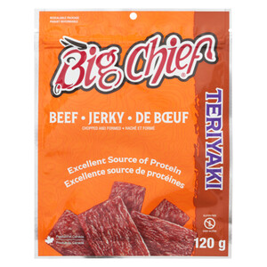 Big Chief Gluten-Free Zipper Beef Jerky Teriyaki 120 g - Voilà Online ...