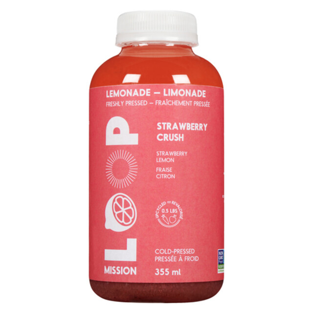 Loop Mission Lemonade Strawberry Crush 355 ml (bottle) - Voilà Online Groceries & Offers