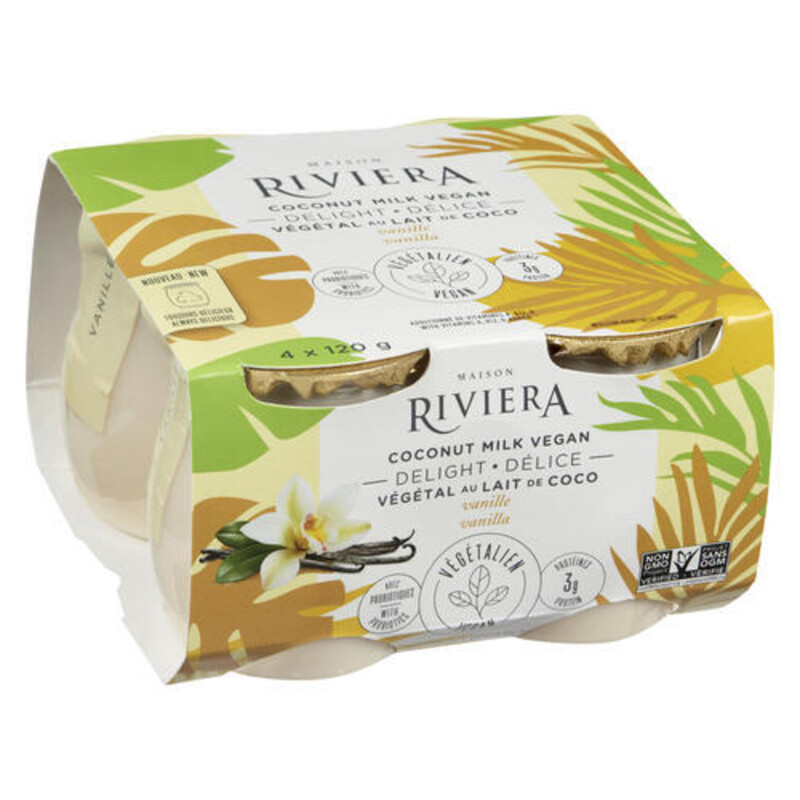 Riviera Vegan Delight Yogurt Coconut Milk Vanilla 4 x 120 g - Voilà ...