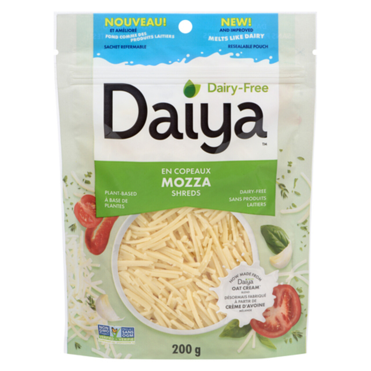 Daiya Dairy Free Vegan Cheese Shreds Mozzarella Flavour 200 g - Voilà ...