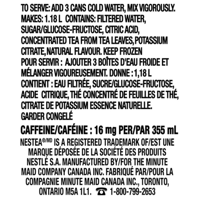 Nestea Iced Tea Frozen Beverages Lemon 295 ml - Voilà Online Groceries ...