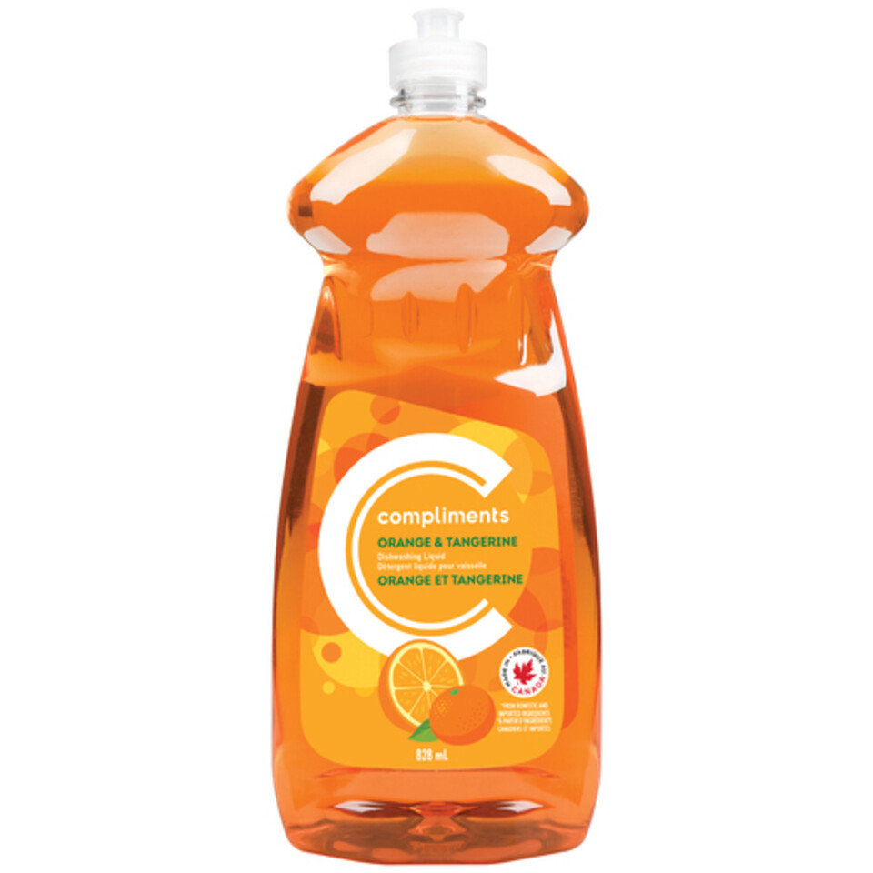 Compliments Dishwashing Liquid Original Orange Tangerine 828 ml - Voilà ...