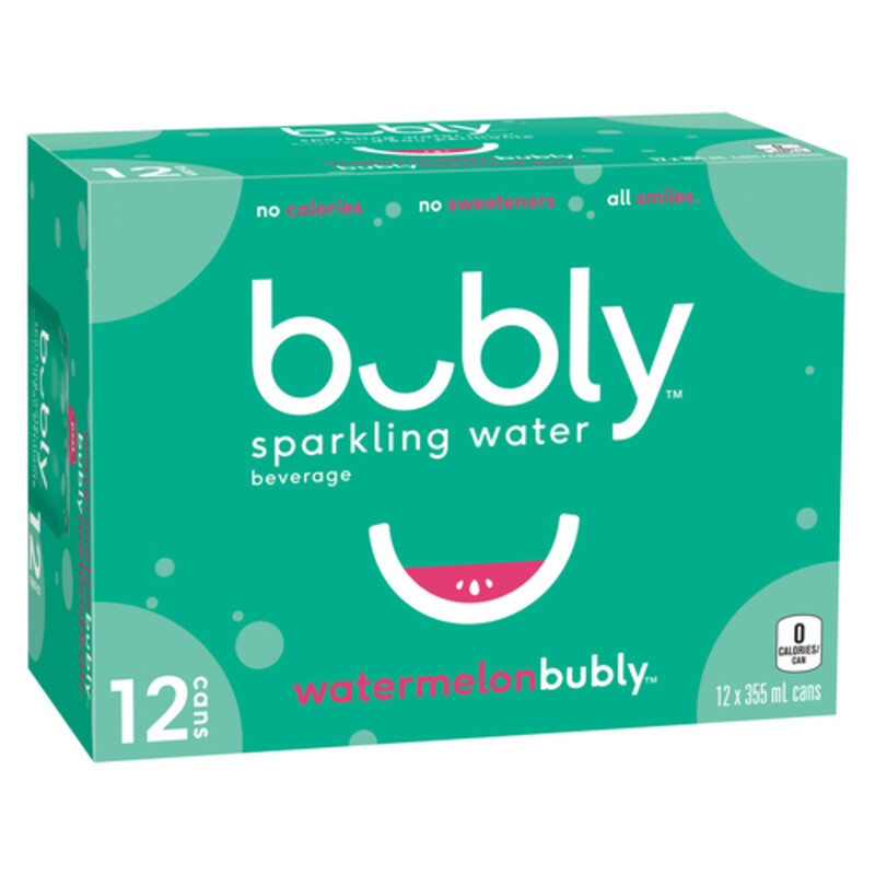 Bubly Sparkling Water Watermelon 12 x 355 ml (cans) - Voilà Online ...
