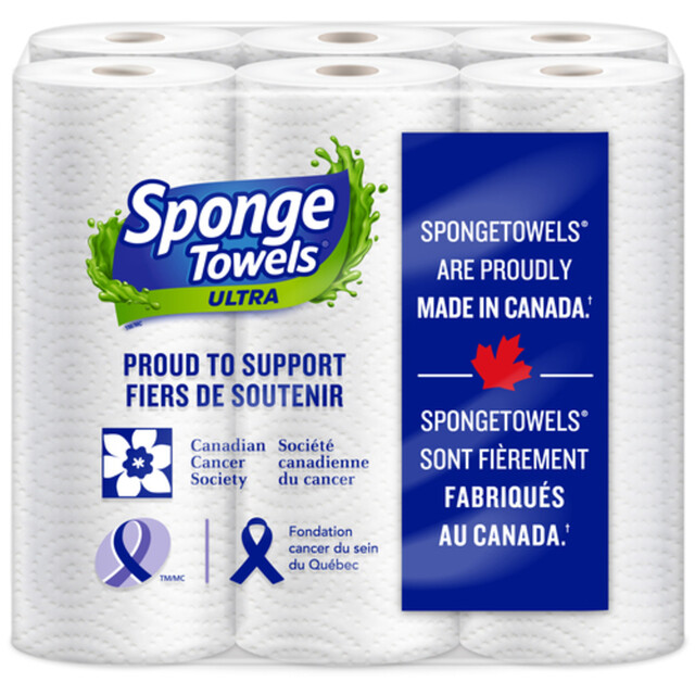 SpongeTowels Ultra Paper Towel Ultra Abosrbent 2-Ply 6 Rolls x 72 ...