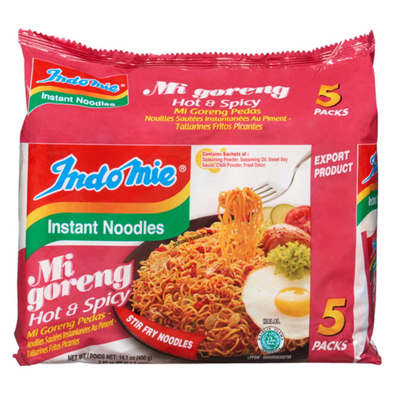 Indomie Mi Goreng Pedas Instant Noodle Hot & Spicy 5 x 85 g - Voilà ...