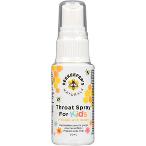 Beekeeper's Naturals Throat Spray For Kids Propolis With Honey 30 ml ...