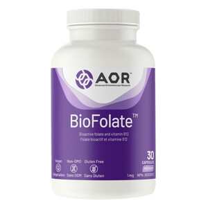 AOR Advanced Series BioFolate 1 mg Vegi-Caps 30 Count - Voilà Online ...