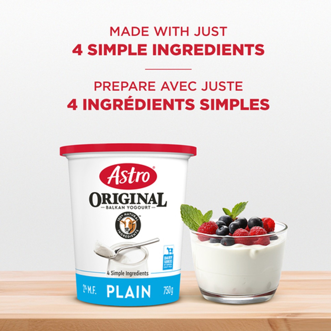 Astro Original 2% Yogurt Balkan Style Plain 750 g - Voilà Online ...