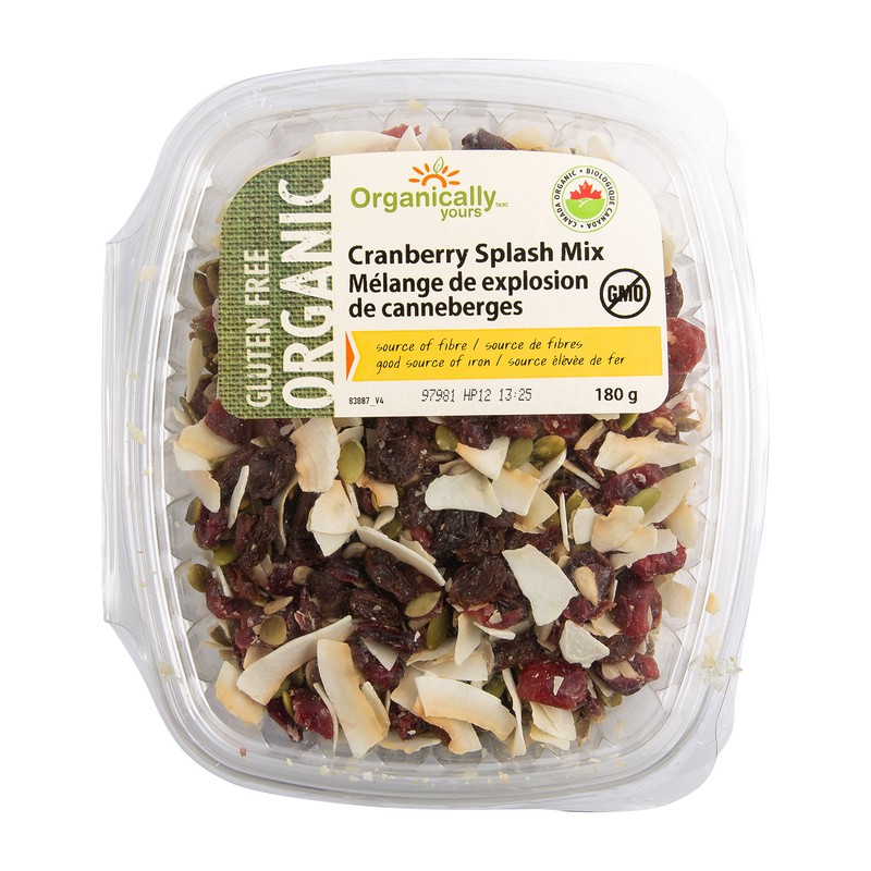 Organically Yours Cranberry Splash Mix 180 g - Voilà Online Groceries ...