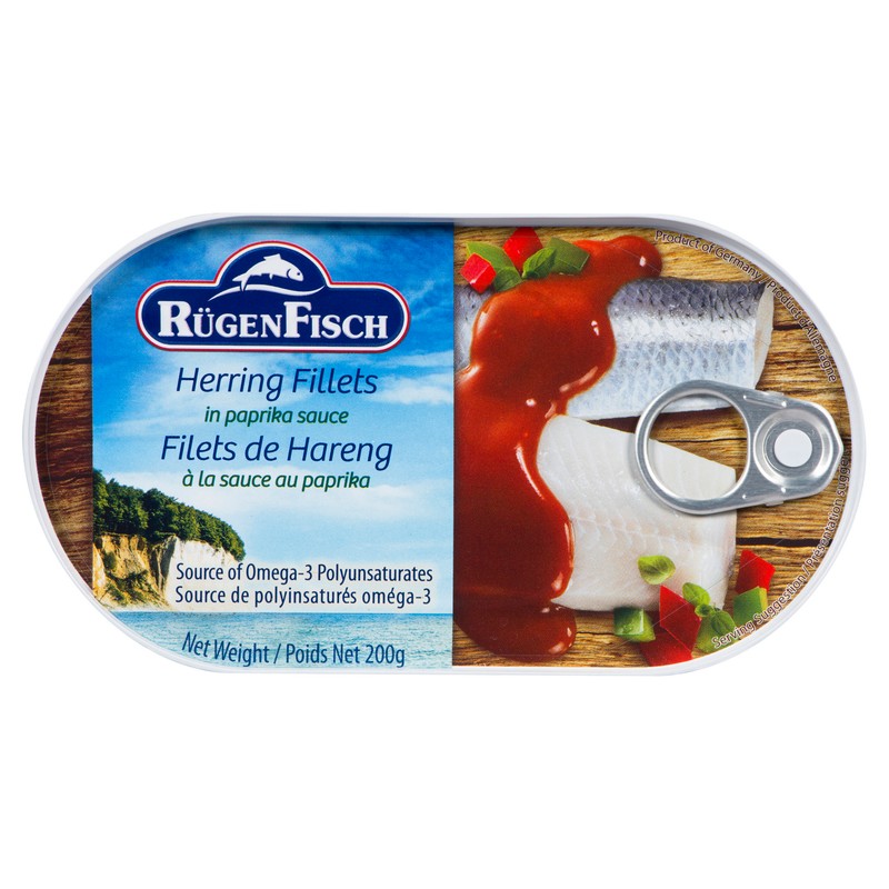 Ruegen Herring Fillets In Paprika Sauce 200 g - Voilà Online Groceries ...