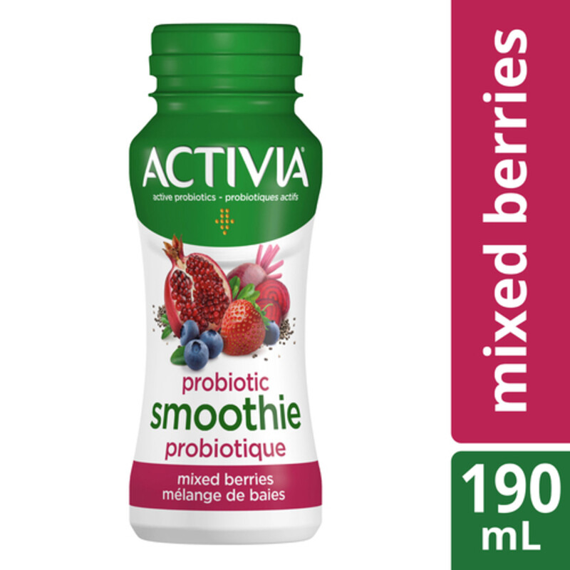 Activia Probiotic Drinkable Yogurt Smoothie Blueberry Strawberry & Beet ...