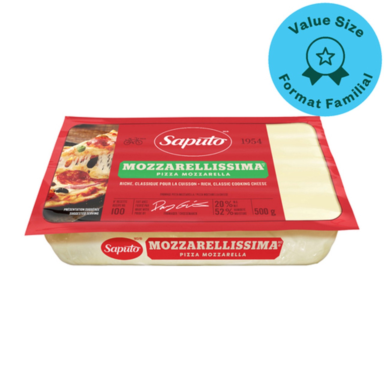 Saputo Cheese Pizza Mozzarella Mozzarellissima Value Size 500 g - Voilà ...