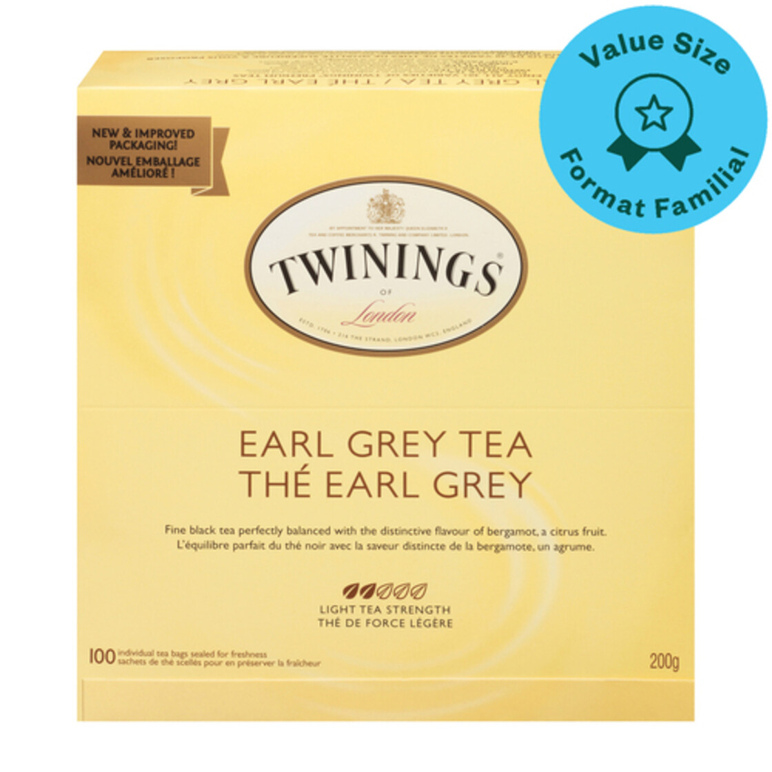 Twinings Tea Earl Grey 100 Tea Bags - Voilà Online Groceries & Offers