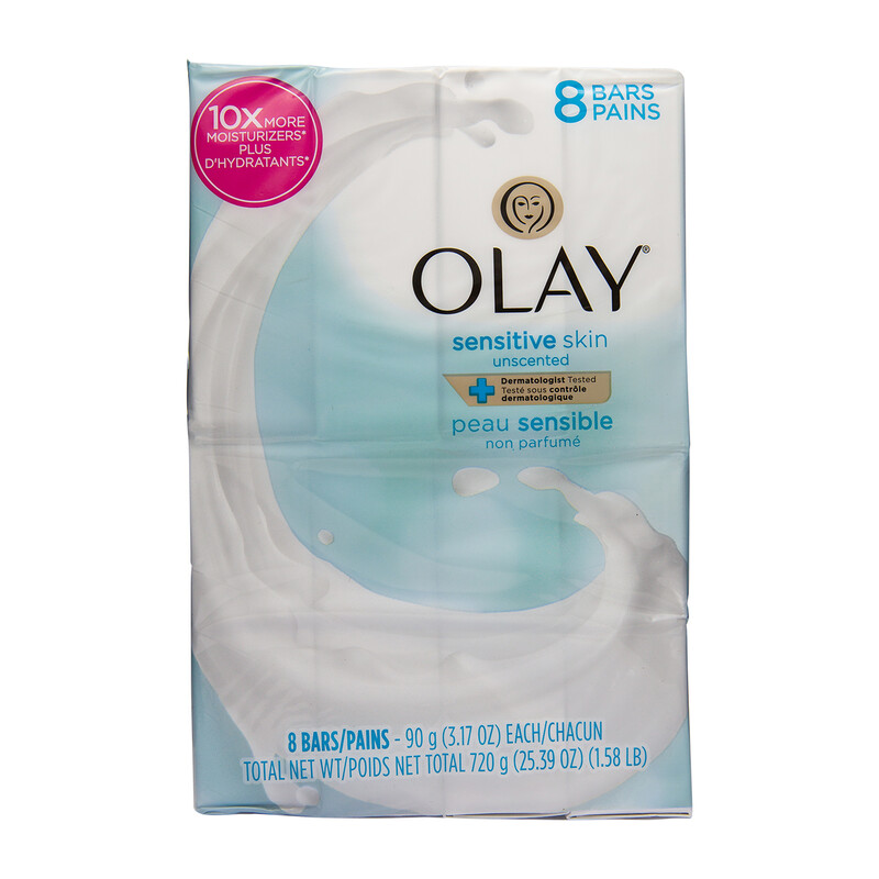 Olay Sensitive Bar Soap 8 x 90 g - Voilà Online Groceries & Offers