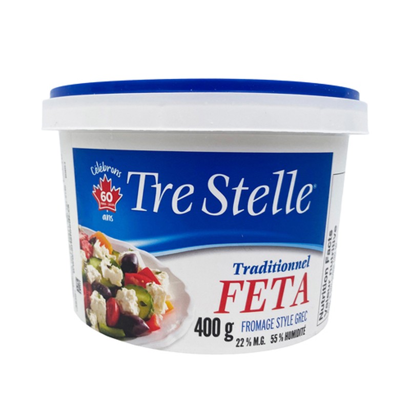 Tre Stelle Tradiitional Feta Cheese 400 g - Voilà Online Groceries & Offers