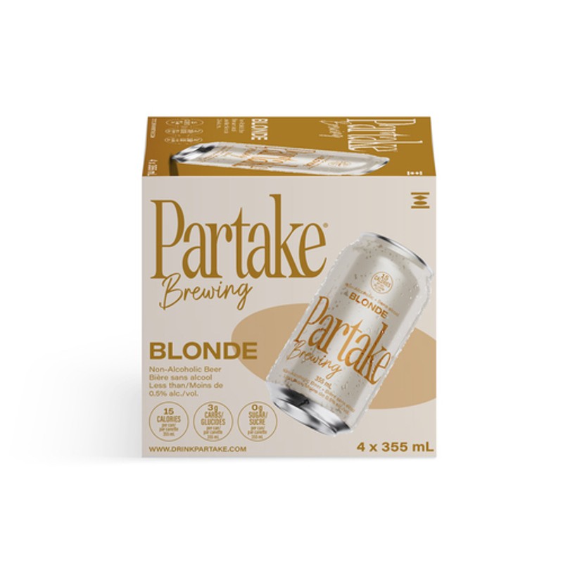 Partake Brewing Non Alcoholic Beer Blonde 4 x 355 ml (cans) - Voilà ...