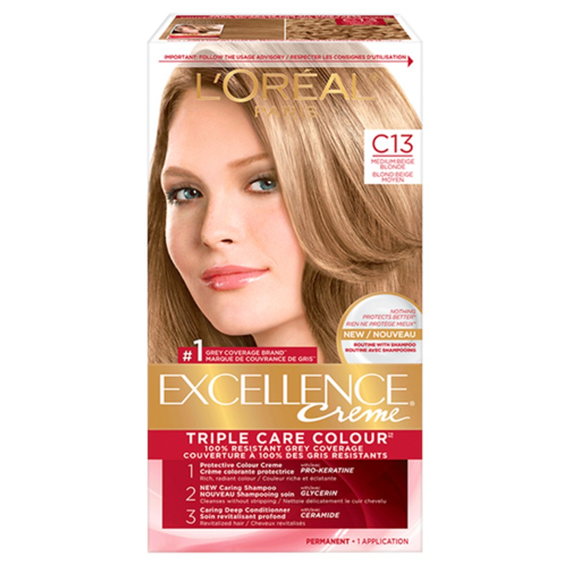 L'Oréal Excellence Crème Hair Color C13 Medium Beige Blonde 1 EA ...