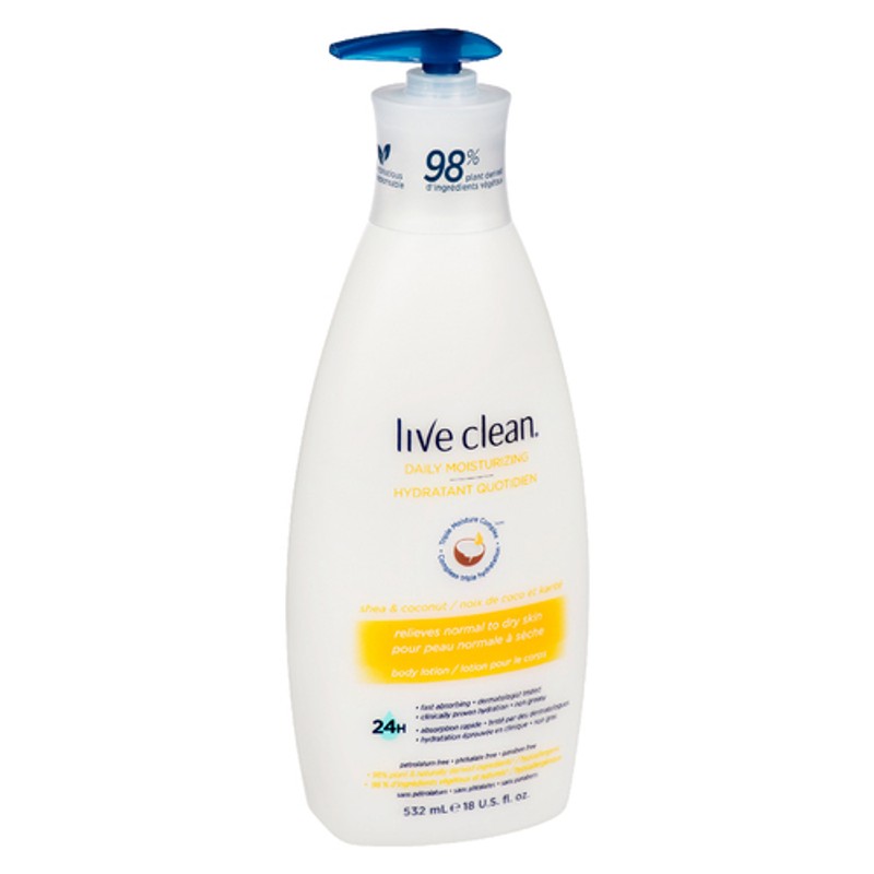 Live Clean Body Lotion Shea & Coconut 532 ml - Voilà Online Groceries ...