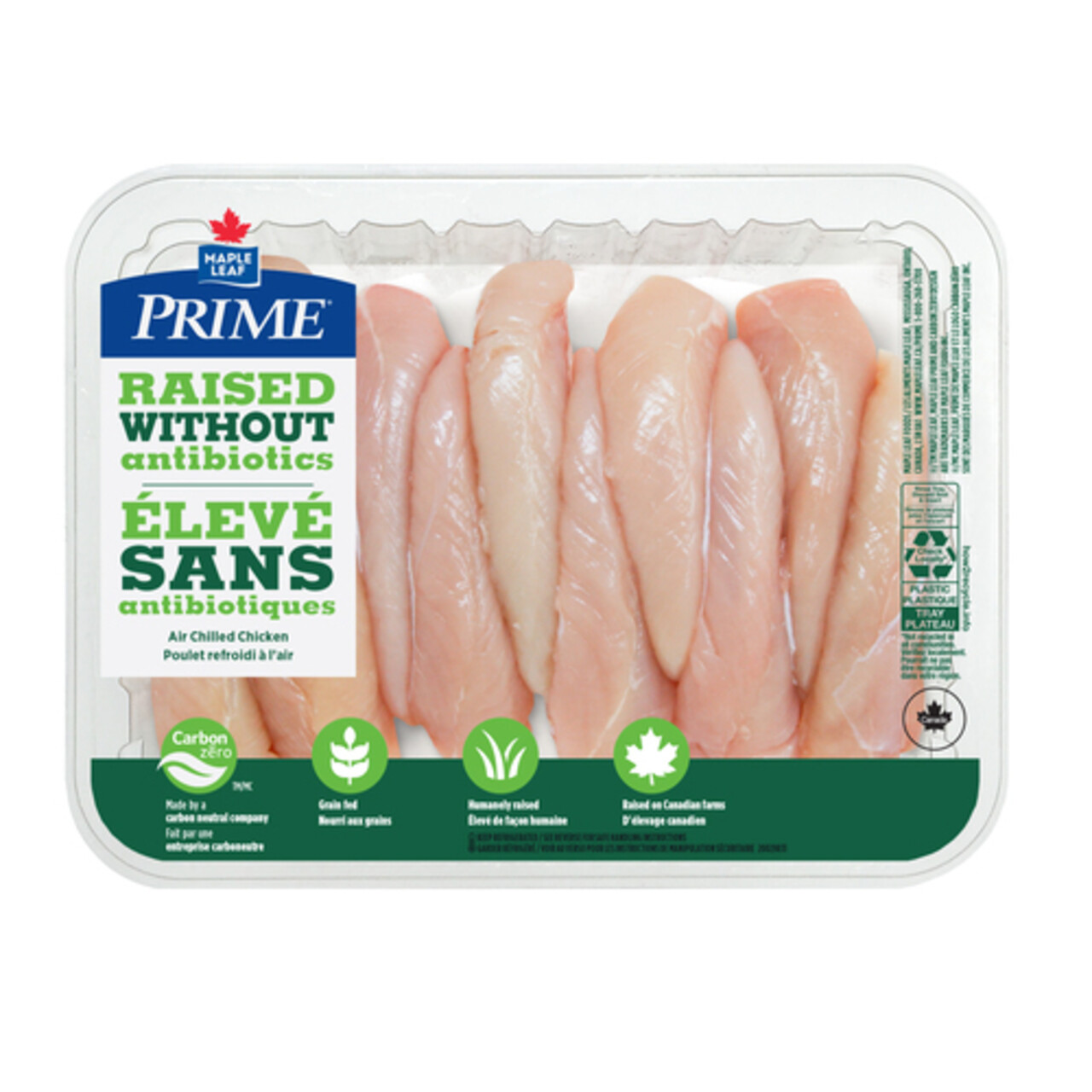 Prime Chicken Breast Fillets Boneless Skinless Raised Without ...