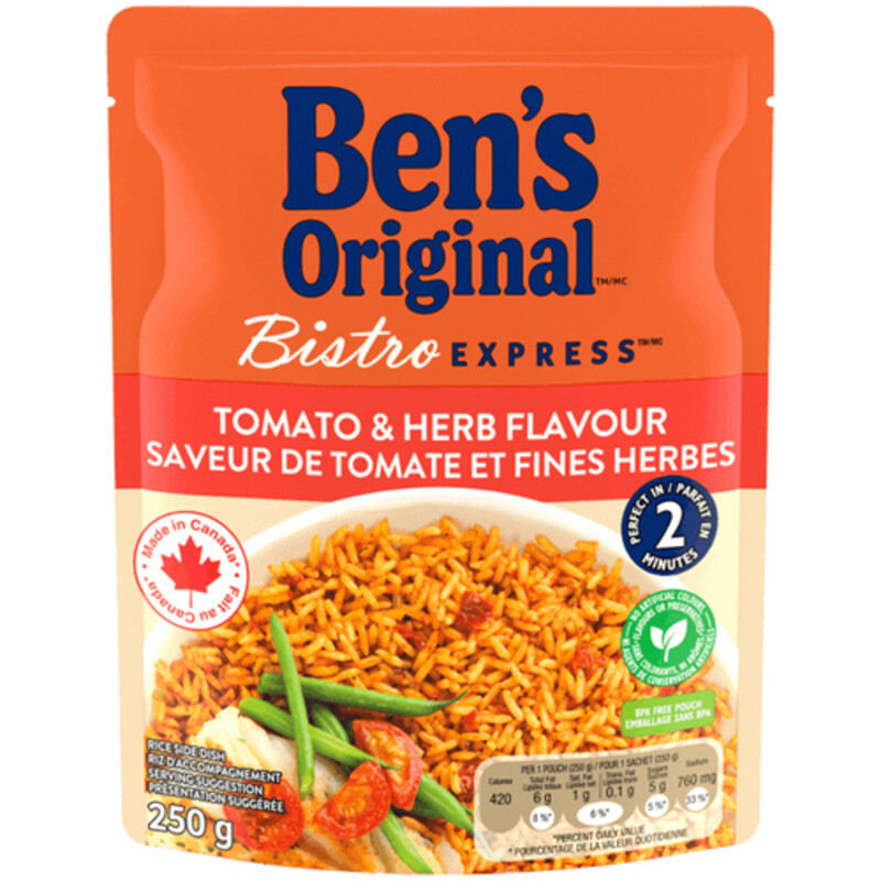 Ben's Original Bistro Express Rice Tomato & Herb 250 g - Voilà Online ...