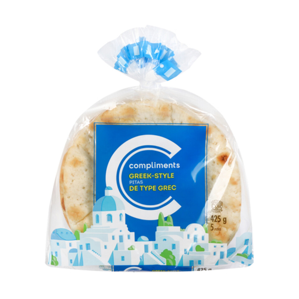 Compliments Pita Bread Greek Style 425 g (frozen) - Voilà Online ...